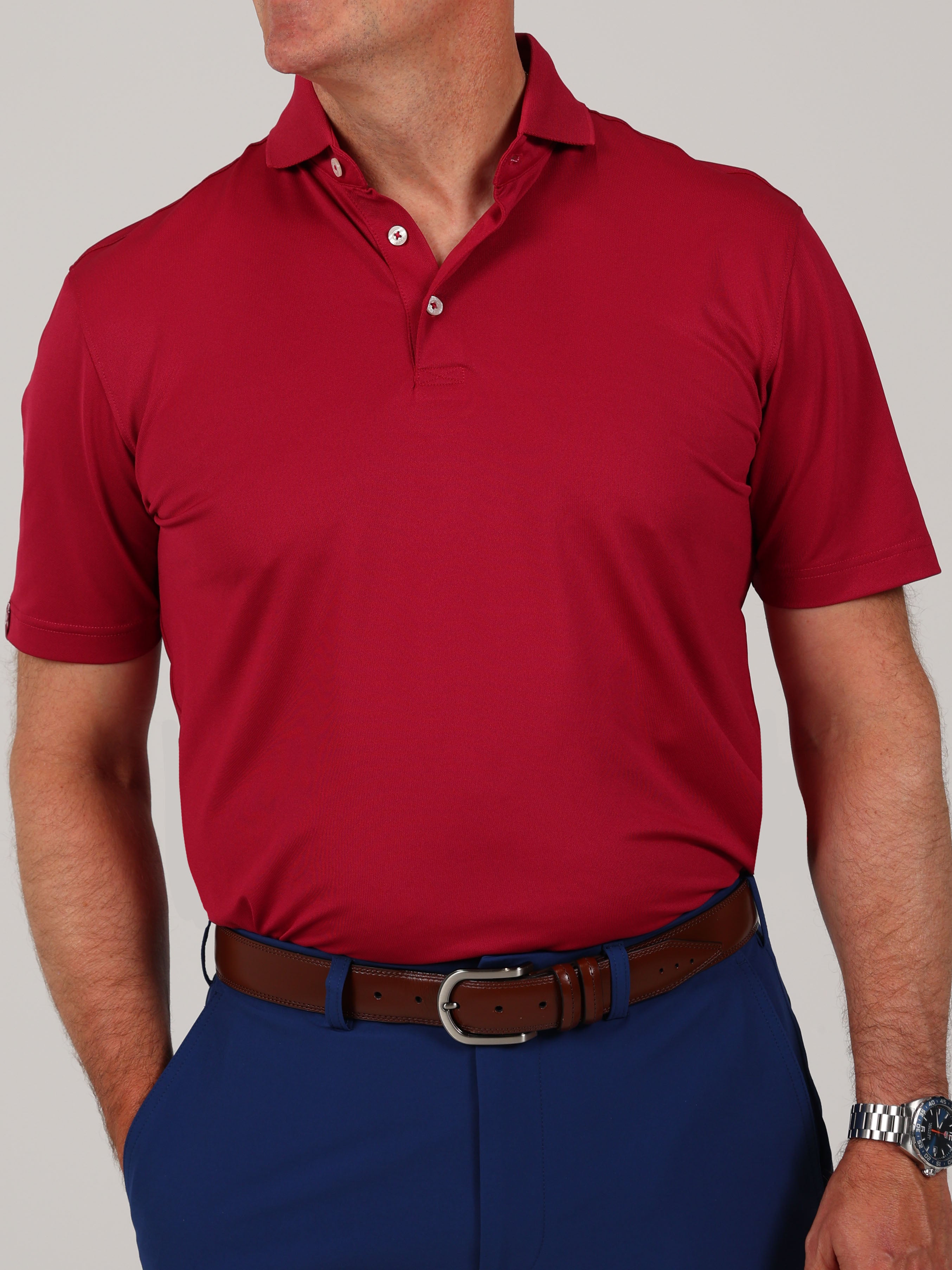 TOBY-BABY PIQUE W/ KNIT COLLAR | Donald Ross